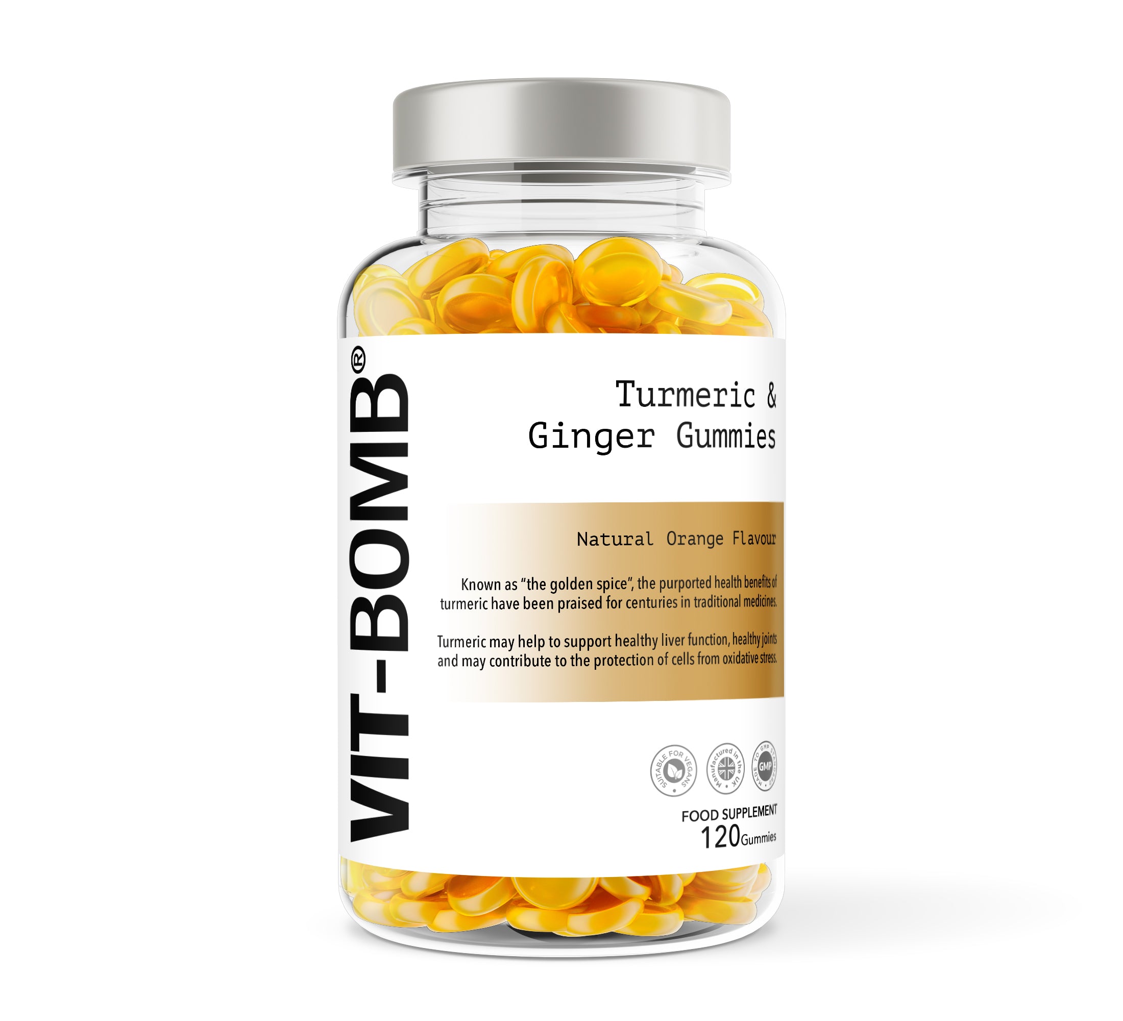 VIT-BOMB® Turmeric & Ginger, Orange Flavour Gummies